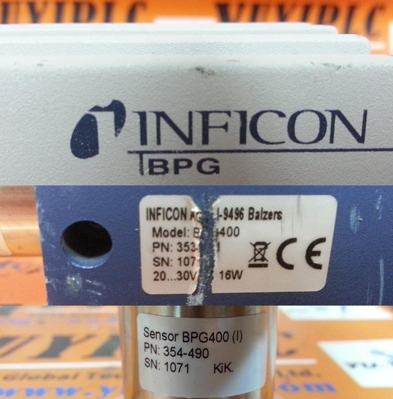 INFICON BPG400 VACUUM GAUGE - 裕益科技自動化設備可程式編碼器PLC分散式控制系統DCS